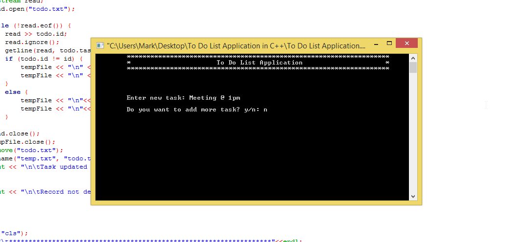 To Do List Application In C Free Source Code Sourcecodester 8788